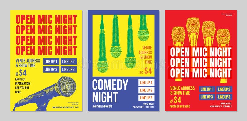 Stand Up Comedy Show Poster, Flyer for Promotion Stock Vector ...
