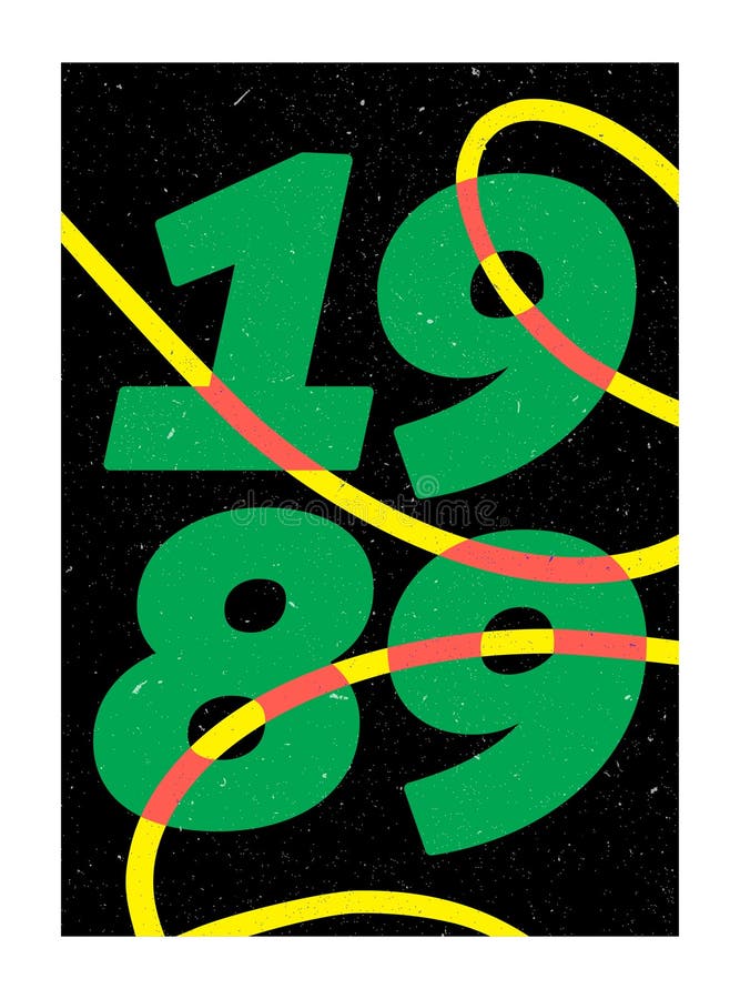 Year 1989 Poster Design, Born in 1989, 1989 Stock Vector - Illustration ...