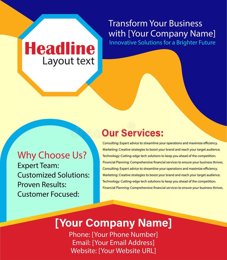 Eye Catching Modern Colorful Flyer Template Design Stock Photo ...