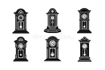 Grandfather Clock Vector Stock Illustrations – 1,030 Grandfather Clock ...