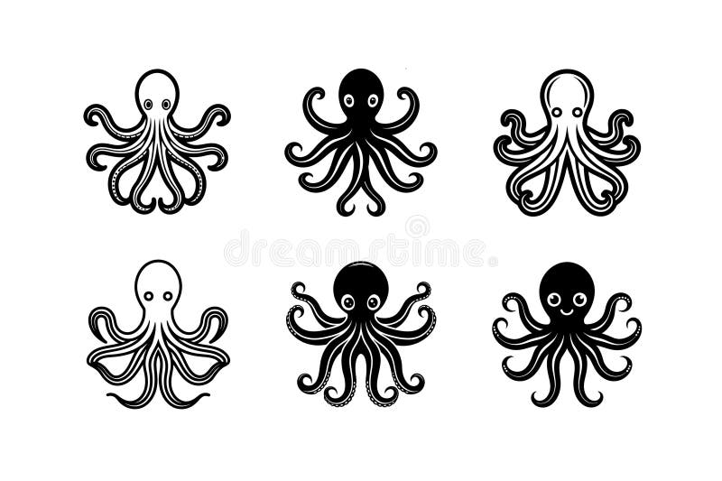 Simple Clean Octopus Icon Flat Icon Stock Vector - Illustration of icon ...