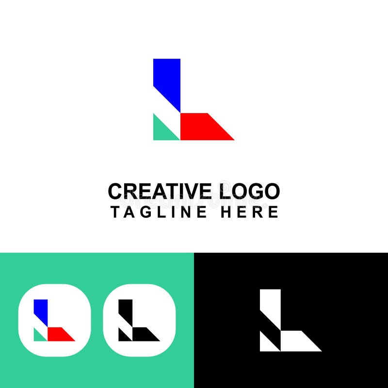 Modern Graphic L Logo for Company Sign or Trademark Stock Illustration ...