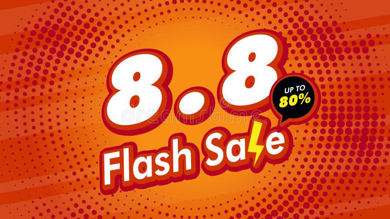 8.8 August Flash Sale Template for Shopping Advertisement Campaign ...