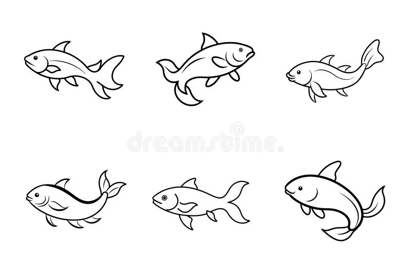 Catfish Icon Vector Illustration Stock Vector - Illustration of outline ...