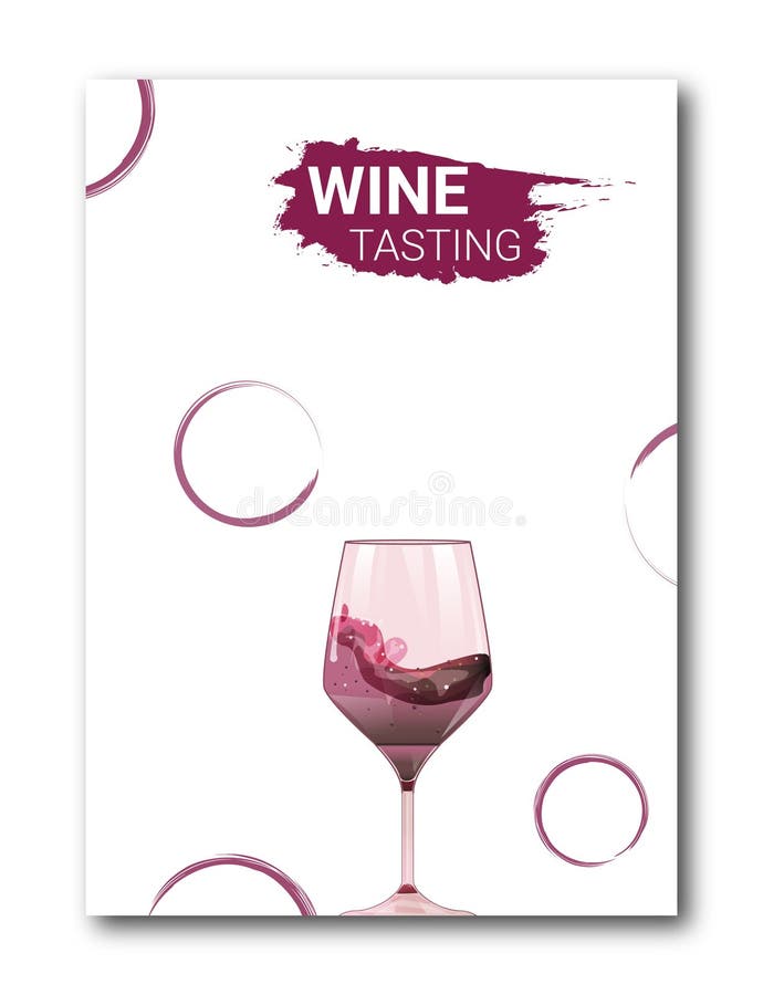 Wine Menu Card Design Template, Vector Illustration. Stock Vector ...