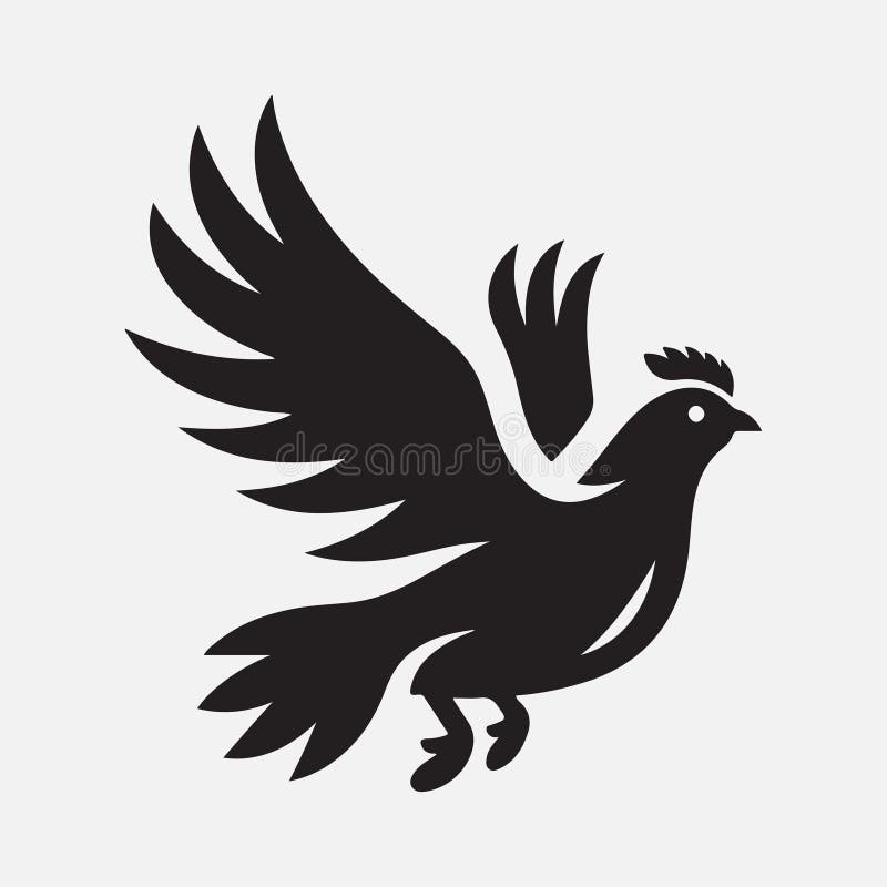 Majestic Hen in Flight: Captivating Silhouette Against the Sky Stock ...