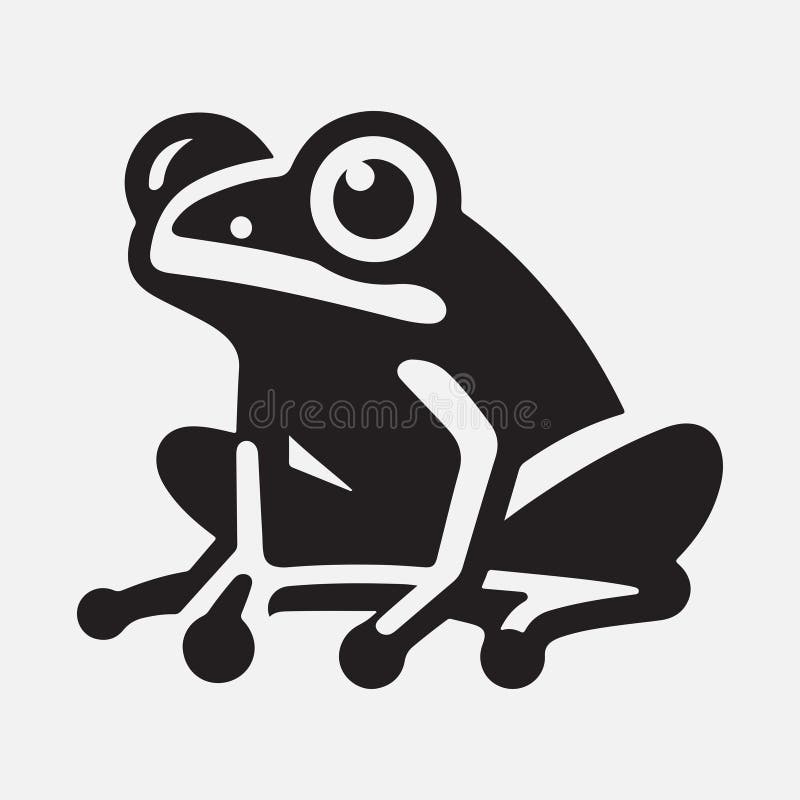 Frog Shadow with Monochrome Silhouette on Black and White Colour Stock ...