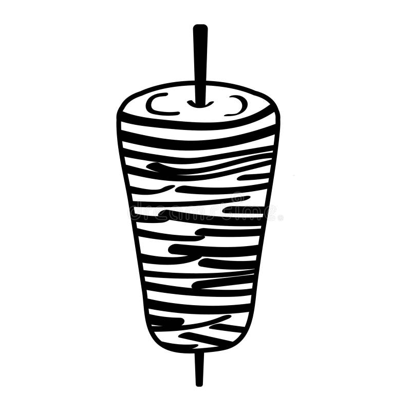 Doner kebab icon stock illustration. Illustration of doner - 324562702