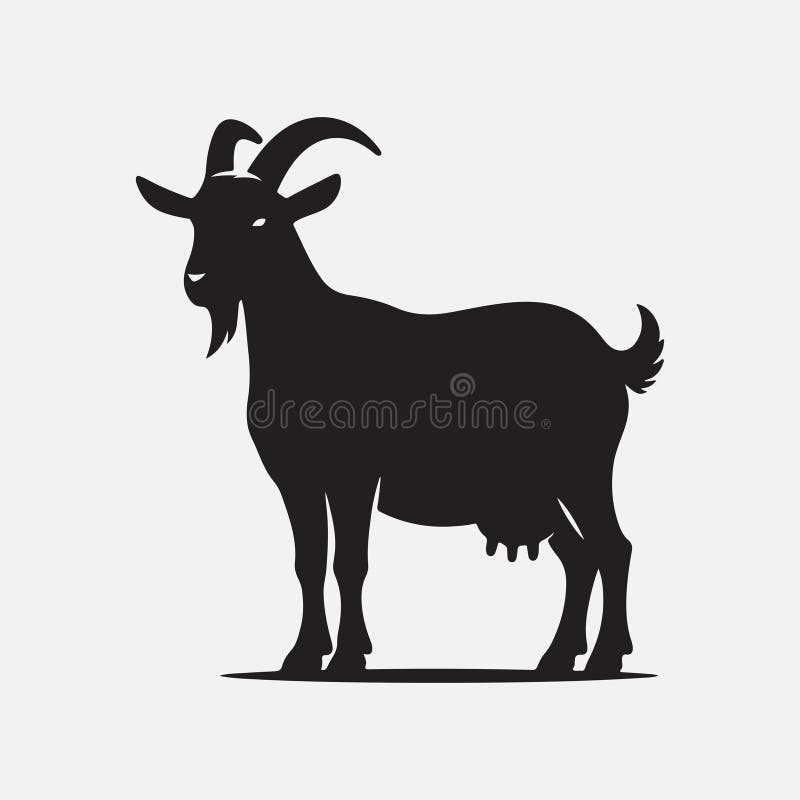 Captivating Goat Silhouette Art: a Visual Delight Stock Vector ...