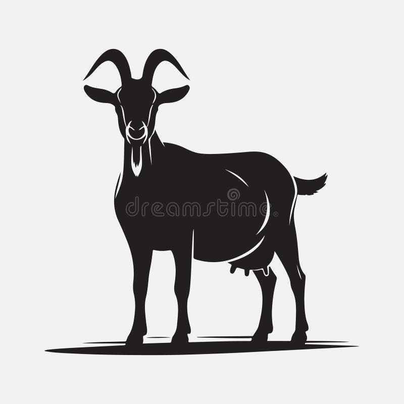 Captivating Goat Silhouette Art: a Visual Delight Stock Vector ...