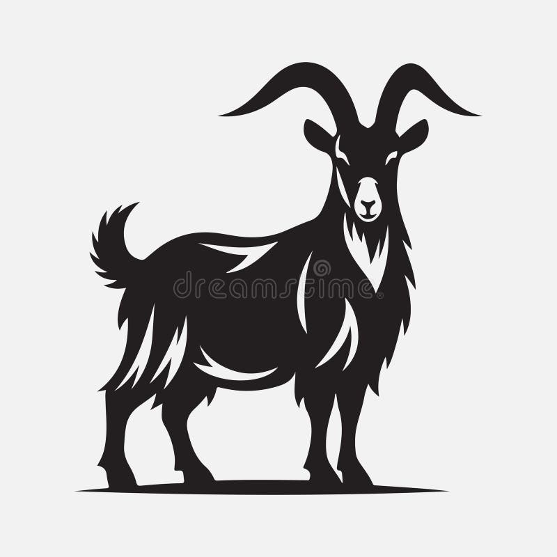 Captivating Goat Silhouette Art: a Visual Delight Stock Vector ...