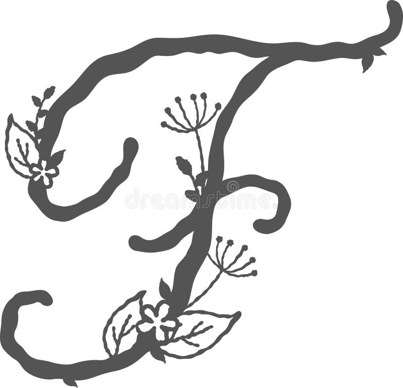 PrintFloral Decorative Initial Alphabet Monogram Design in Elegant ...