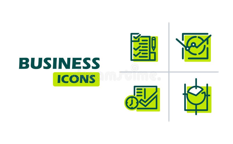 Comprehensive Collection of Business Icons for Diverse Projects Stock ...
