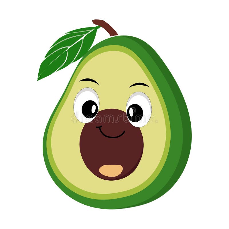 Cartoon Avocados Mascot Characters, Hand Drawn Doodle Style Cartoon ...