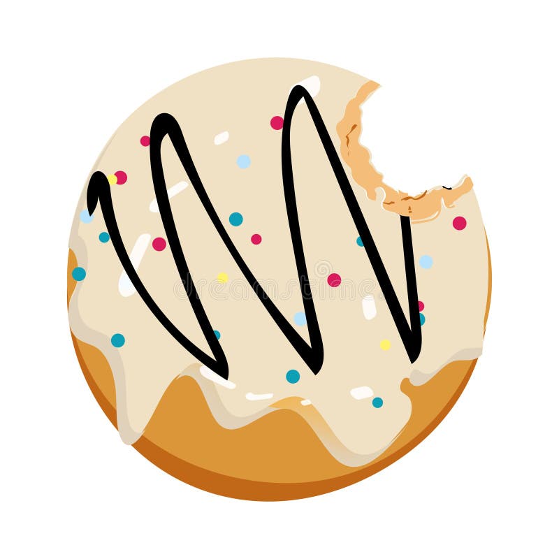 Bitten and Half Eaten Donuts, Doughnut Pieces. Dessert Doughnut Bitten ...