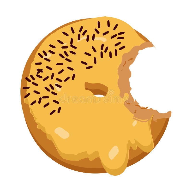 Bitten and Half Eaten Donuts, Doughnut Pieces. Dessert Doughnut Bitten ...