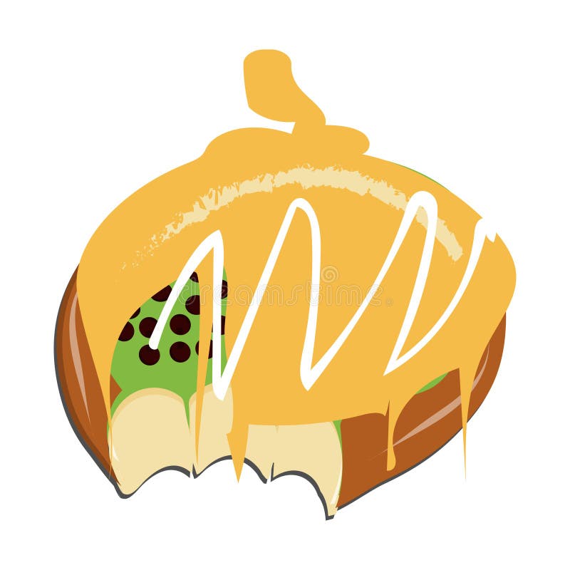 Bitten and Half Eaten Donuts, Doughnut Pieces. Dessert Doughnut Bitten ...