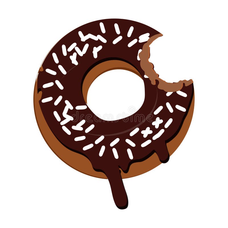 Bitten and Half Eaten Donuts, Doughnut Pieces. Dessert Doughnut Bitten ...