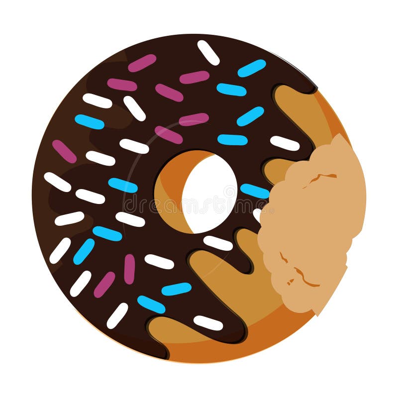 Bitten and Half Eaten Donuts, Doughnut Pieces. Dessert Doughnut Bitten ...