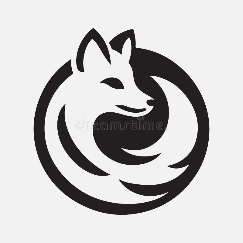 Elegant Arctic Fox Silhouette Logo: a Perfect Blend of Grace and ...