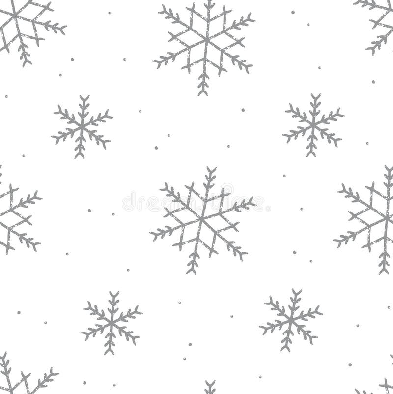 Beautiful Seamless Snowflake Patterns Series in Romantic Decorative ...