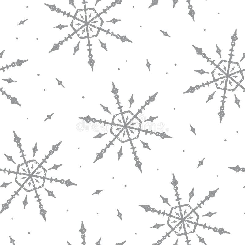 Beautiful Seamless Snowflake Patterns Series in Romantic Decorative ...