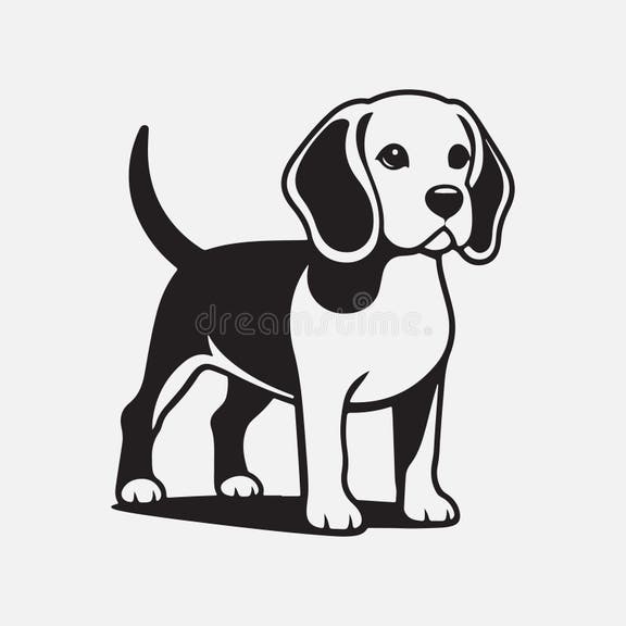 Captivating Beagle Silhouette: a Timeless Canine Icon Stock Vector ...