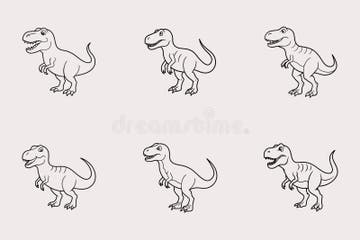 T Rex Line Drawing Stock Illustrations – 286 T Rex Line Drawing Stock ...