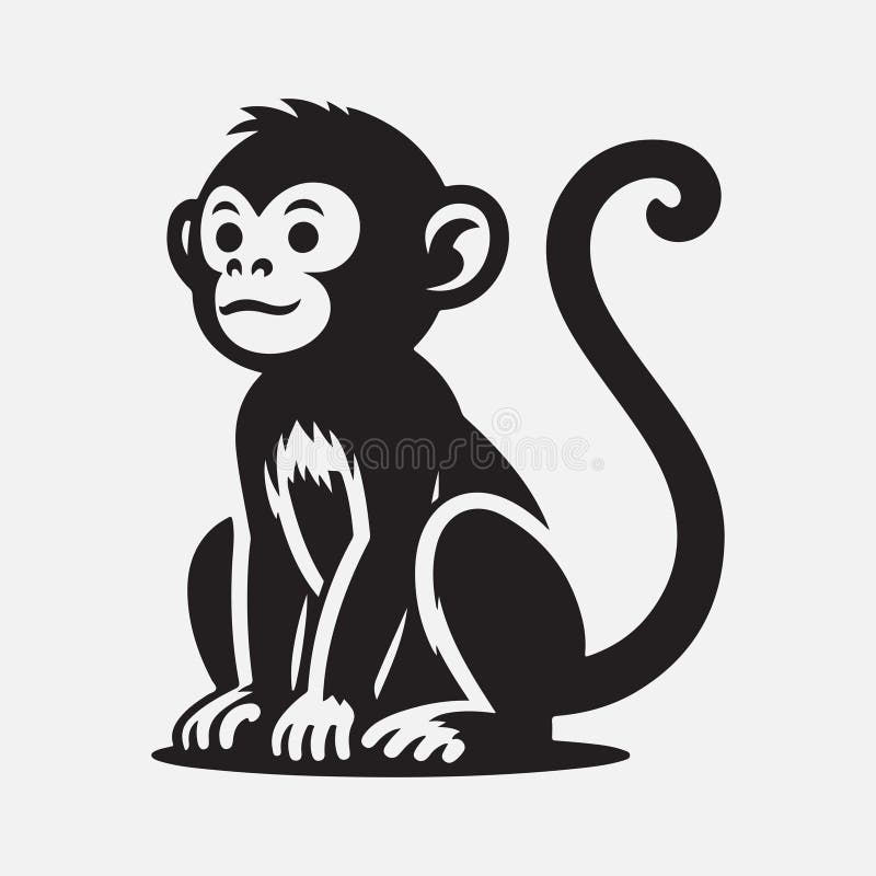 Majestic Monkey Silhouettes: Capturing Nature S Grace in Shadow Stock ...