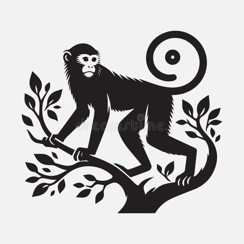 Majestic Monkey Silhouettes: Capturing Nature S Grace in Shadow Stock ...