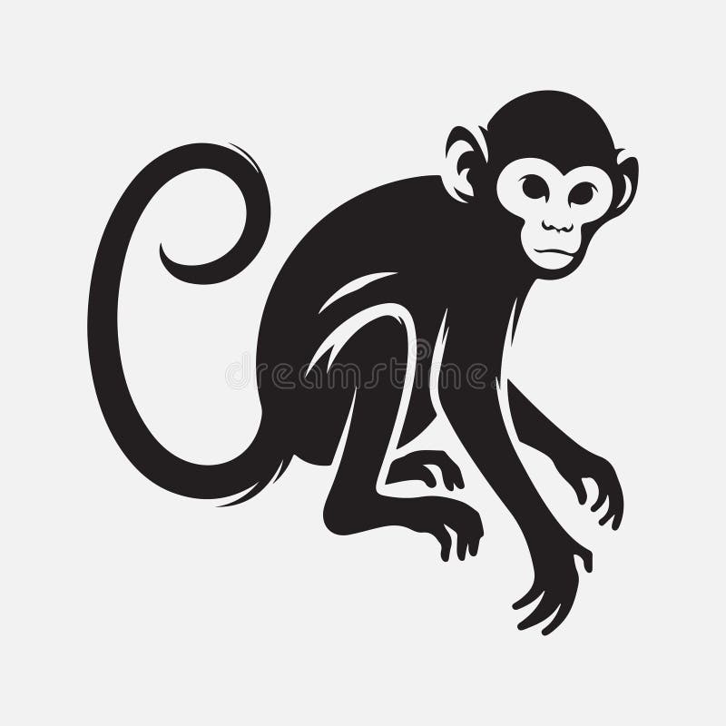 Majestic Monkey Silhouettes: Capturing Nature S Grace in Shadow Stock ...