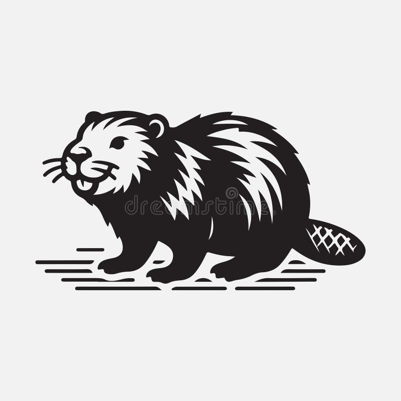 Print Majestic Beaver Silhouette Logo: Crafting Your Unique Identity ...