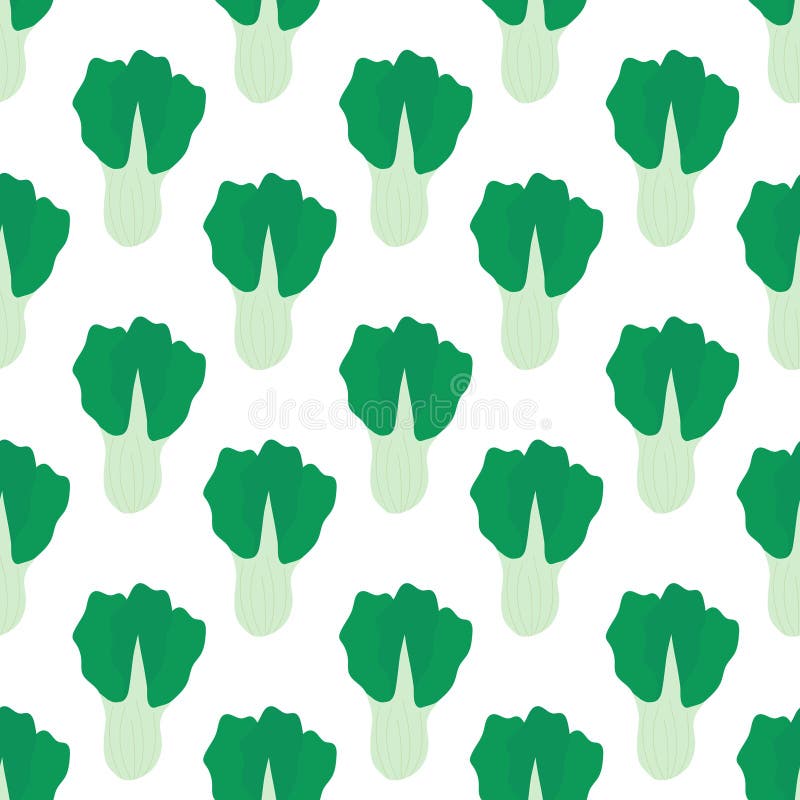 Seamless Pattern with Lettuce. Summer Wallpaper. Vector Flat ...