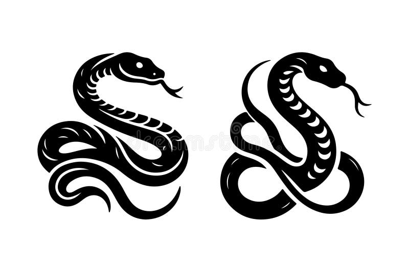 Snake Logo. Snake Vector Art File Stock Vector - Illustration of ...