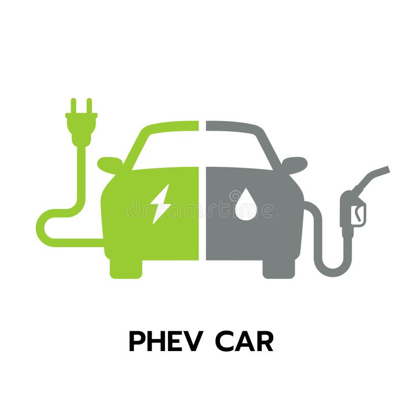 Plug-in Hybrid Electric Vehicles Icon (PHEV Car) Stock Vector ...