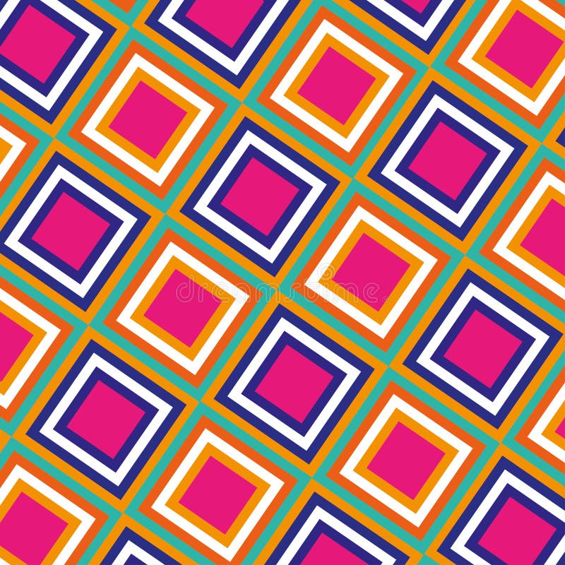 Abstract Colorful Square Seamless Pattern Background. Stock ...