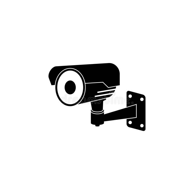 Cctv Camera Black Isolated Vector Icon. Security Camera Icons, Video ...