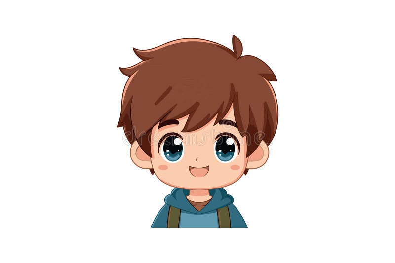 Cute Boy Cartoon Silhouette Vector Illustration Stock Vector ...