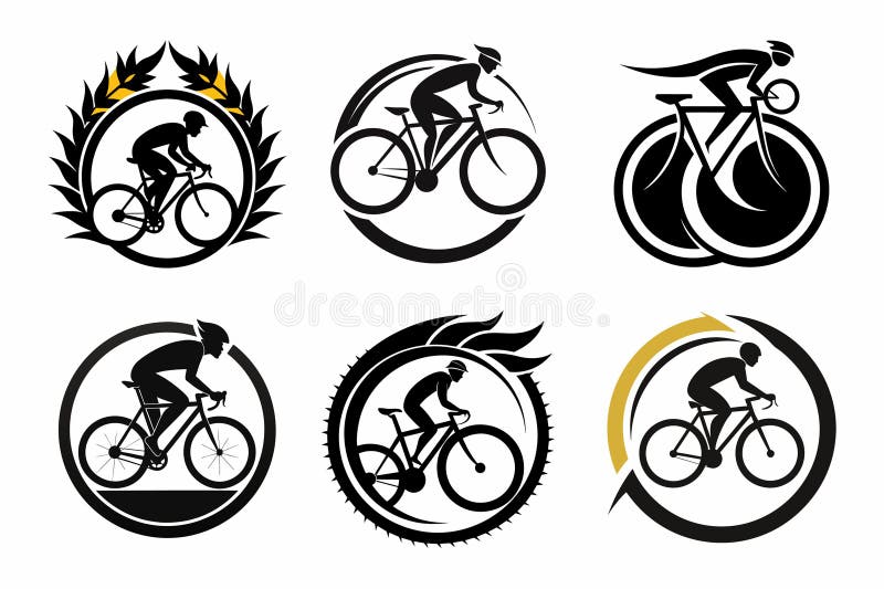Cycle Silhouette Logo Vector Illustrator File Stock Vector ...