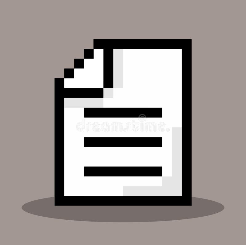 Pixel Art Paper Vector Game 8 Bit Icon Logo. Stock Vector ...