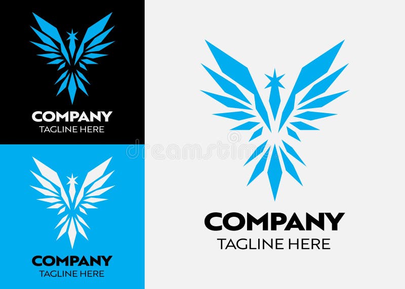 Bird Wing Logo, Elegant, Sleek and Luxury Stock Illustration ...