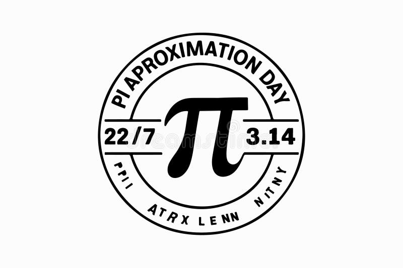 Pi Approximation Day Vector Silhouette Illustration 1 Stock ...