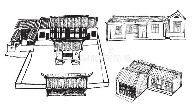 Hand-drawn Illustration of Traditional Hokkien Stock Vector ...