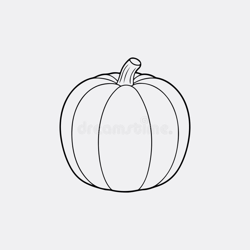 Modern Pumpkin Line Art Bundle Stock Illustration - Illustration of ...