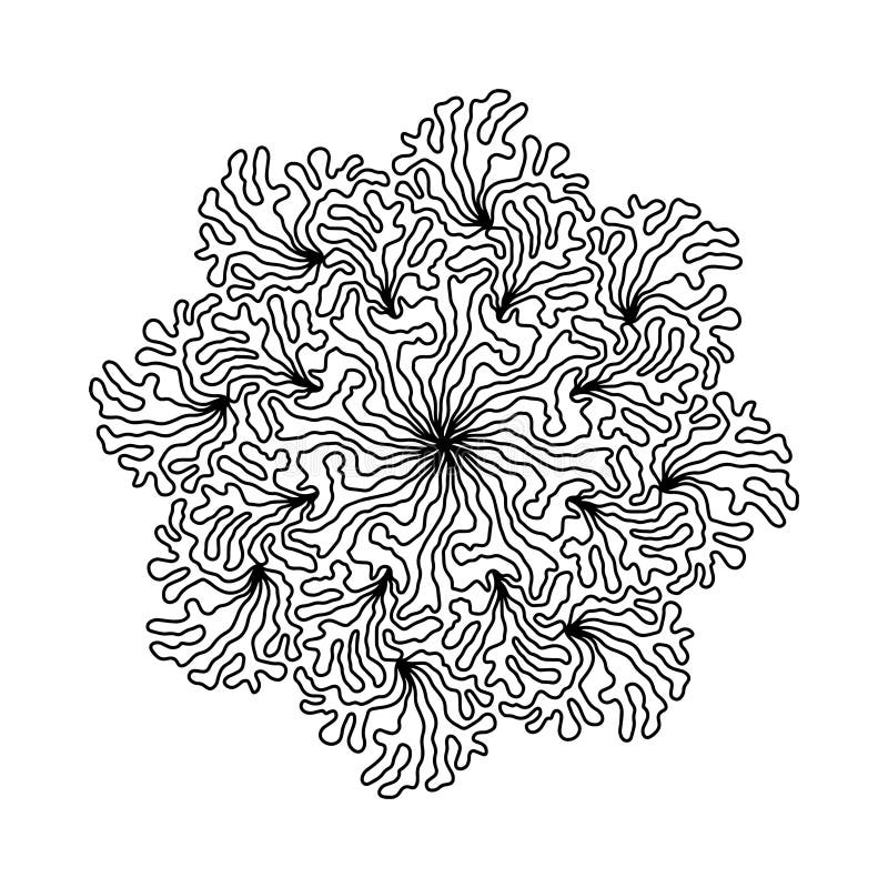 Simple Mandala Design for Coloring Vector Floral Geometric Ornamental ...