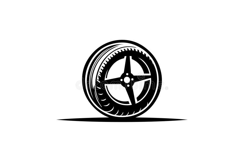 Dynamic Tire Vector Silhouette Design Stock Vector - Illustration of ...