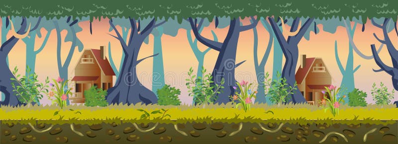 Forest Game Background, Game Map, Game World, Game Asset and Vector ...