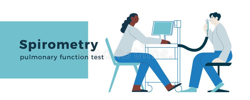 Dark Skin Medical Specialist with Male Patient Performs Spirometry in ...