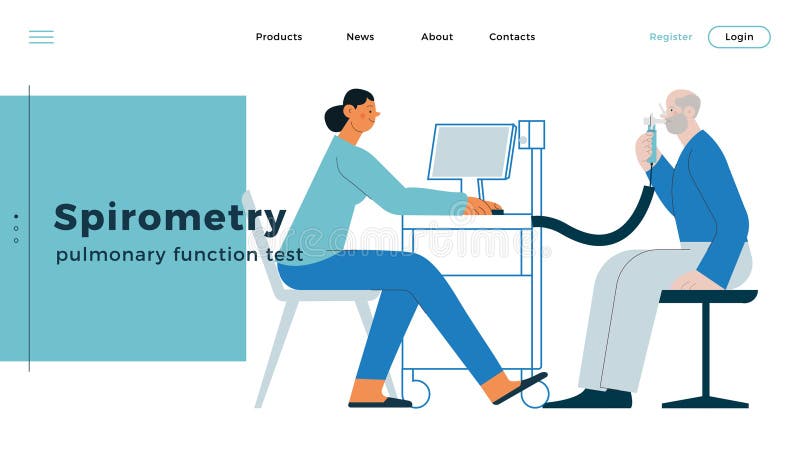Medical Specialist with Male Patient Performs Spirometry in Laboratory ...