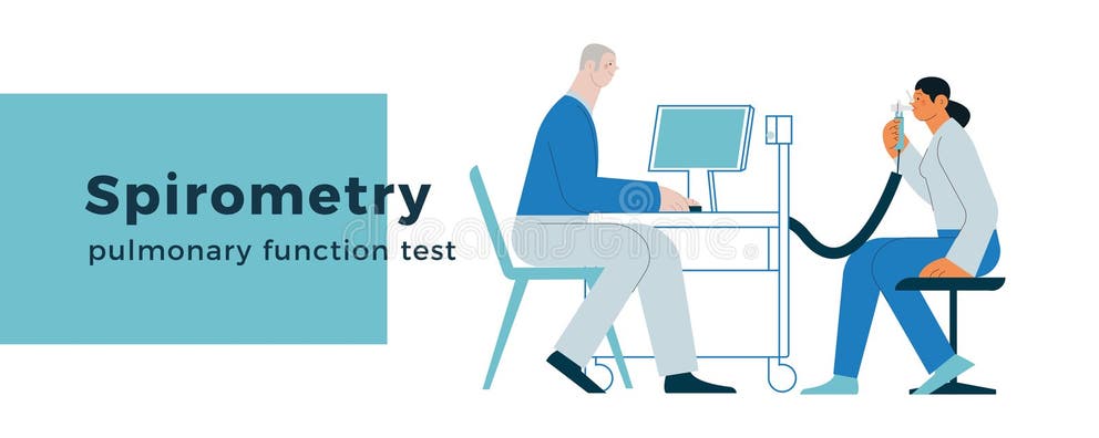 Medical Specialist with Female Patient Performs Spirometry in ...